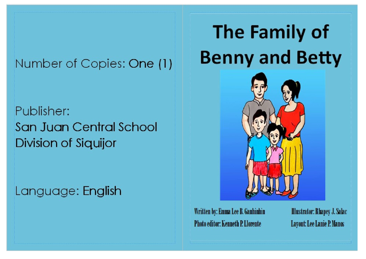 Story of Benny and Betty: A Family Tale for Children - Studocu