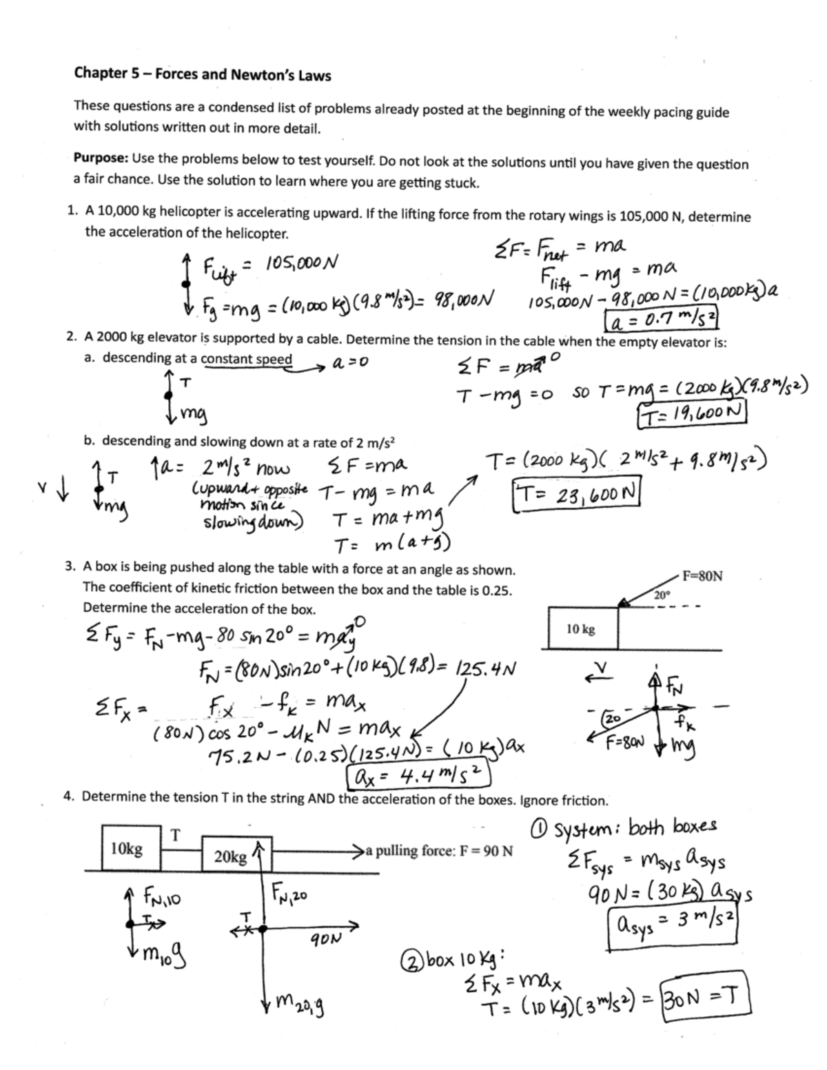 Ch 5 - Extra Practice Problems Solutions for Physics Concepts - Studocu