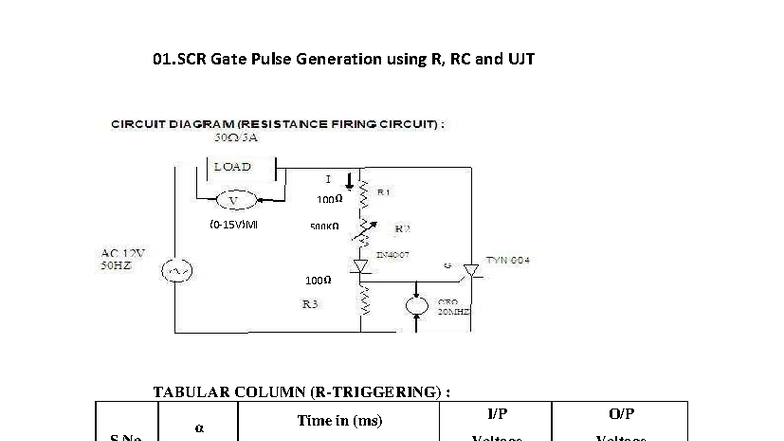 Ug 01 ped lab - Experiment material - 01 Gate Pulse Generation using R ...