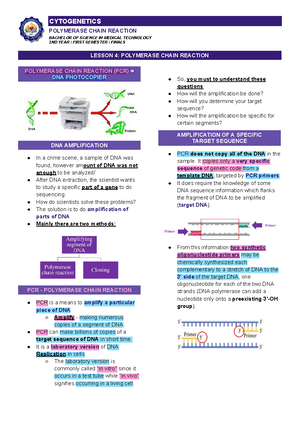 Lesson 1 GENE Mapping - Cytology Notes - GENE MAPPING BACHELOR OF ...