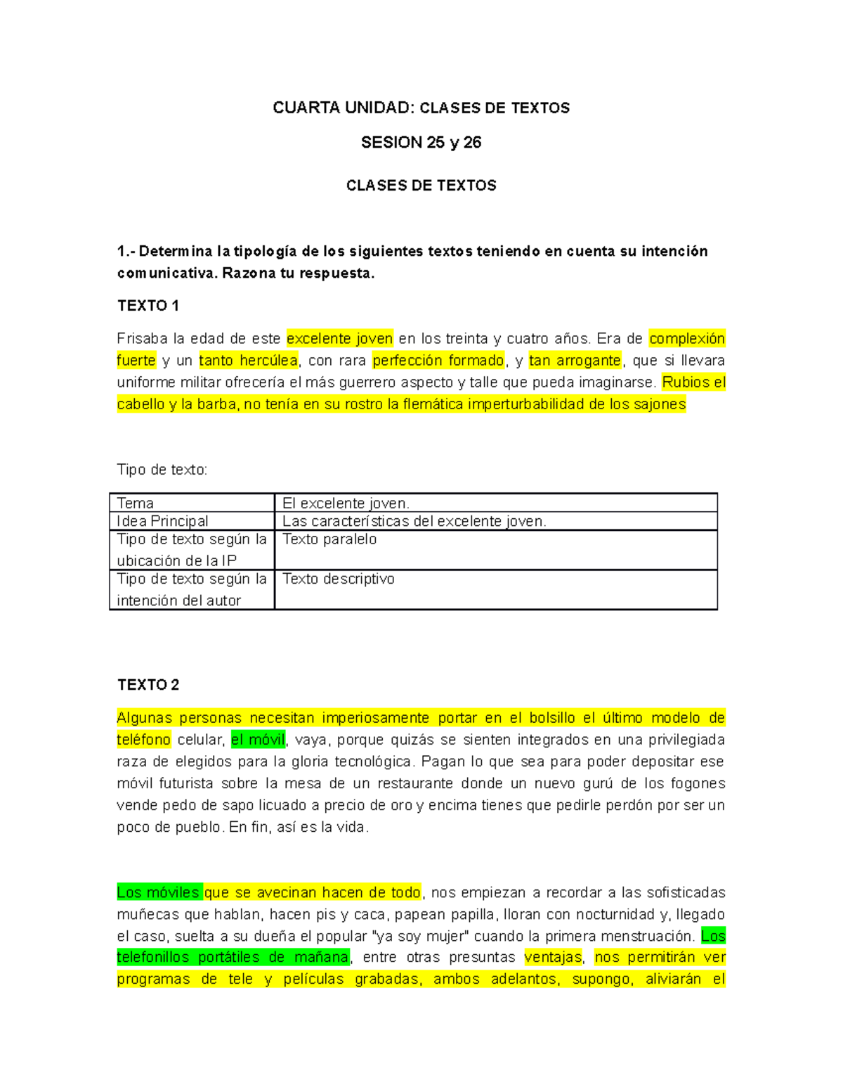 Actividad-semanal-25-26-LC - CUARTA UNIDAD: CLASES DE TEXTOS SESION 25 ...