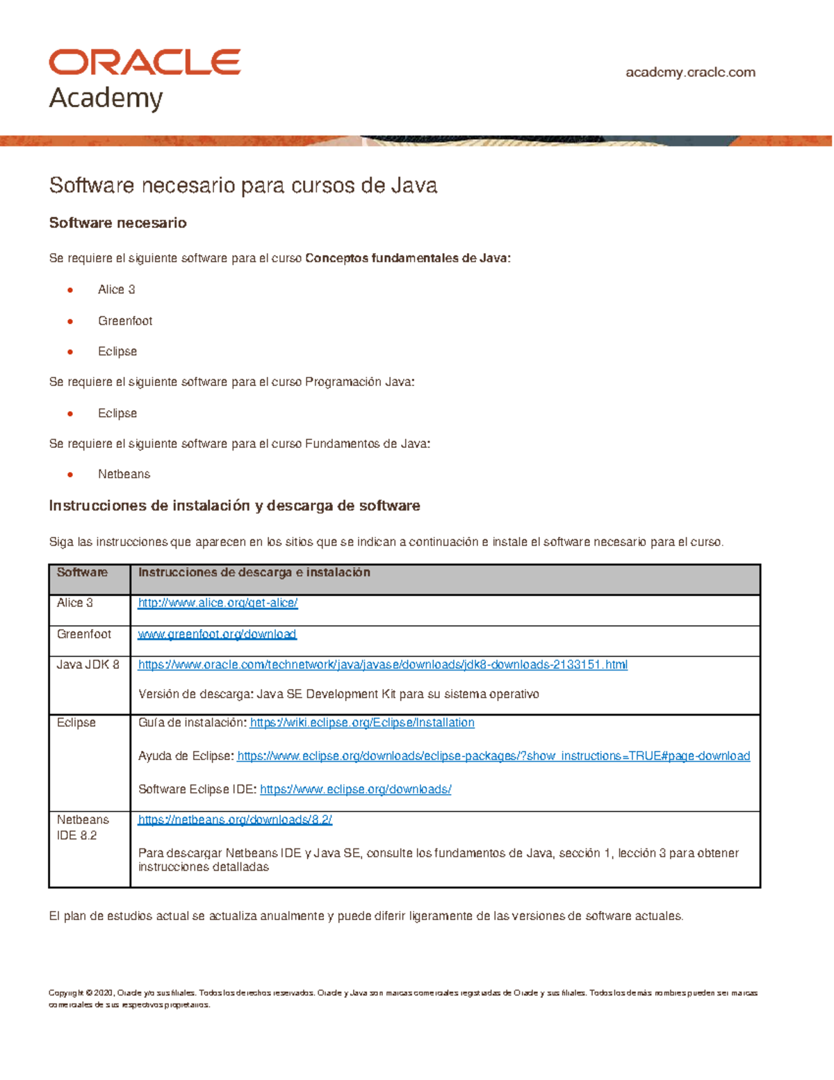 Guía de Software para Cursos de Java - ICS Java Software v1 - Studocu