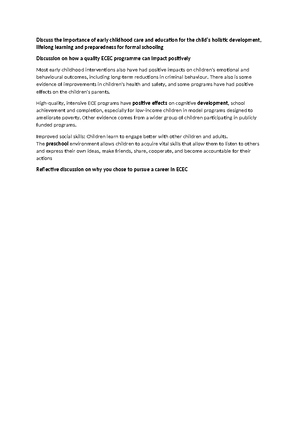 ECD Activity Plan Template - Student Guide for Teacher Planning - Studocu