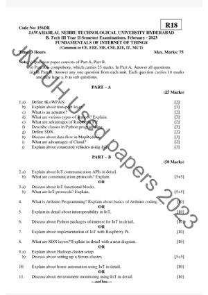 Syllabus - EC600OE: FUNDAMENTALS OF INTERNET OF THINGS (Open Elective – I) B. ECE III Year II ...