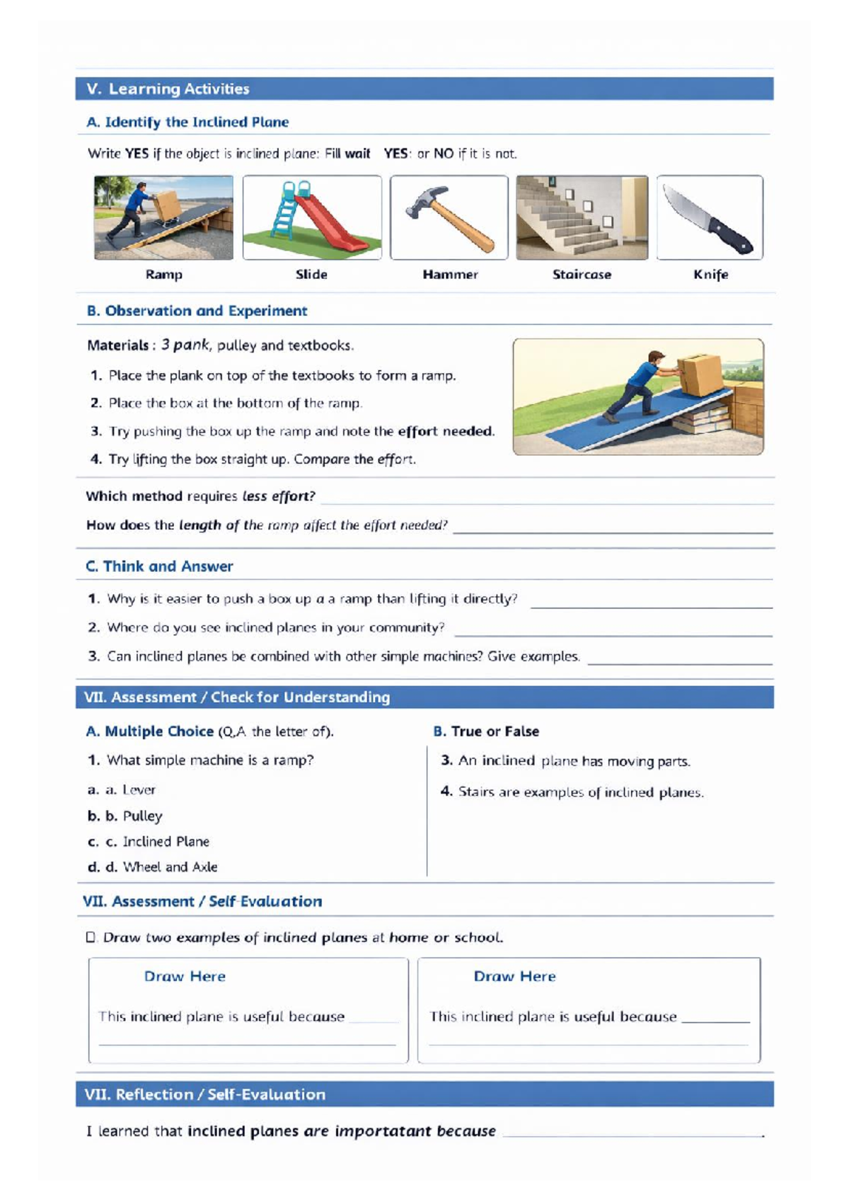 Inclined Plane Experiment & Observations - Science Lab Notes - Studocu