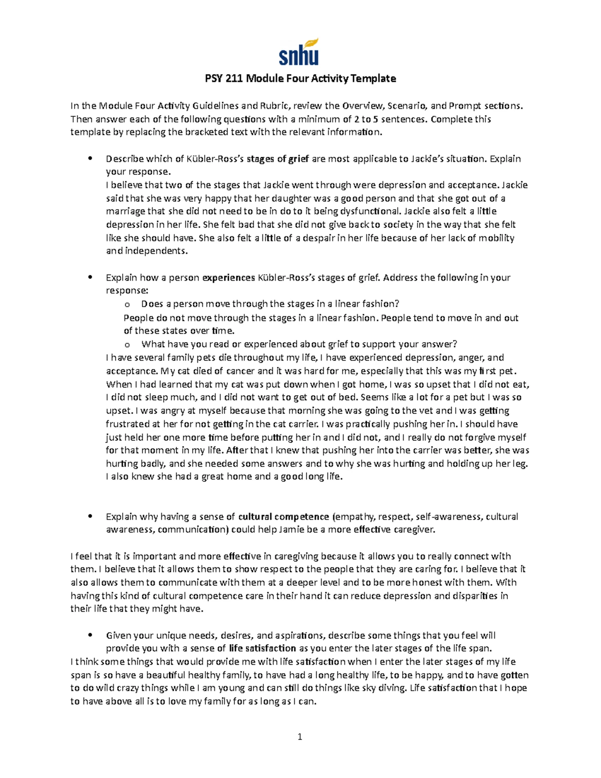 PSY 211 Project One Template module 6 - PSY 211 Project One Template Use this template to ...