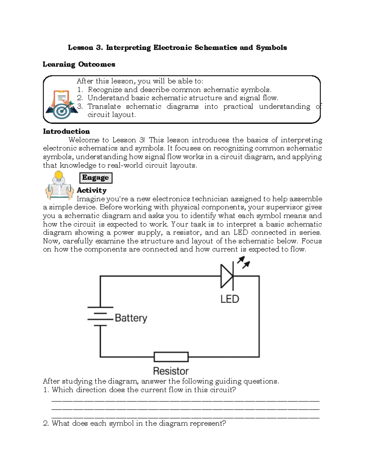 Lesson 3: Interpreting Electronic Schematics & Symbols in Electronics ...