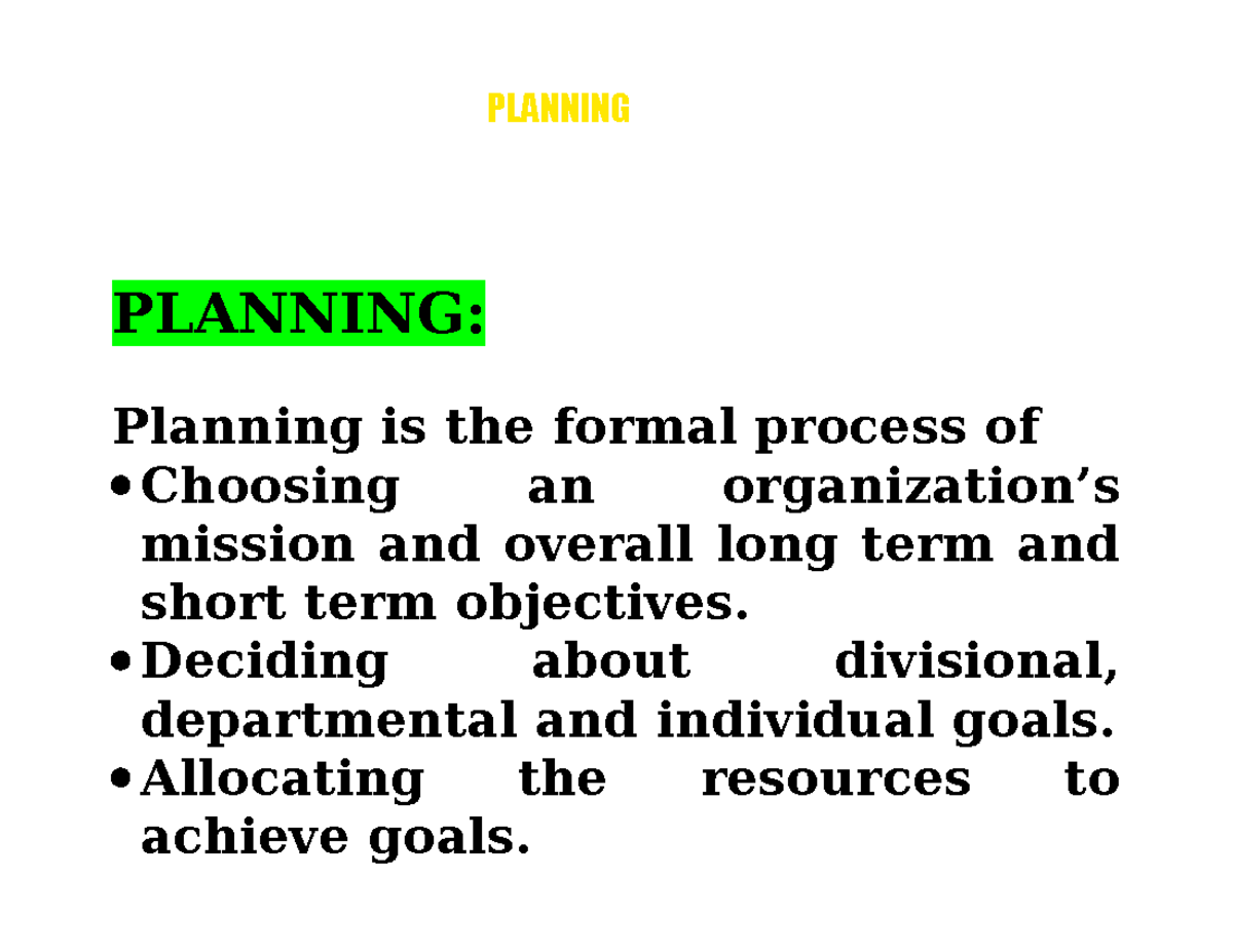 Chapter 6: Planning Strategies and Processes - ASDA 101 - Studocu