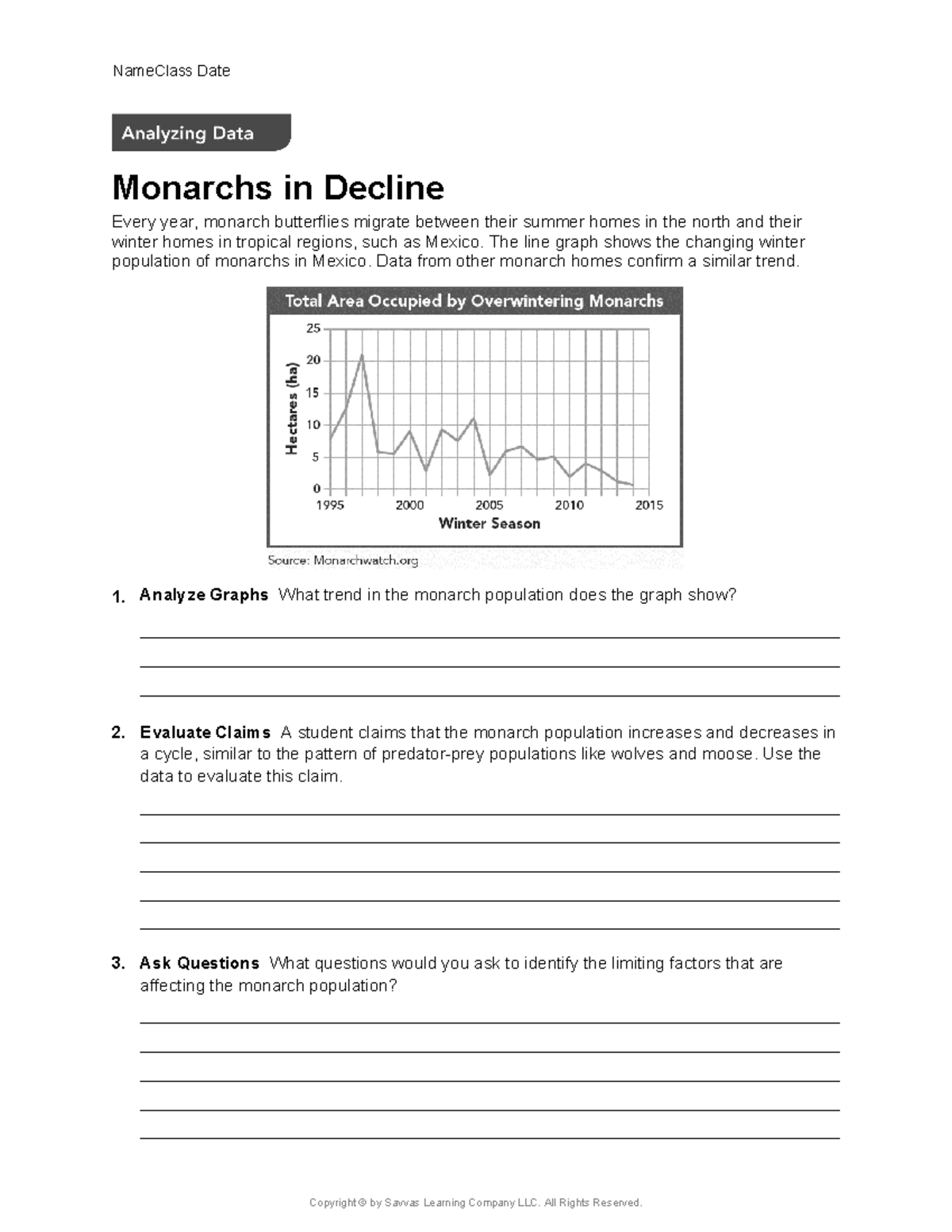 BIO CH05 Monarch Butterfly Population Analysis and Trends - Studocu