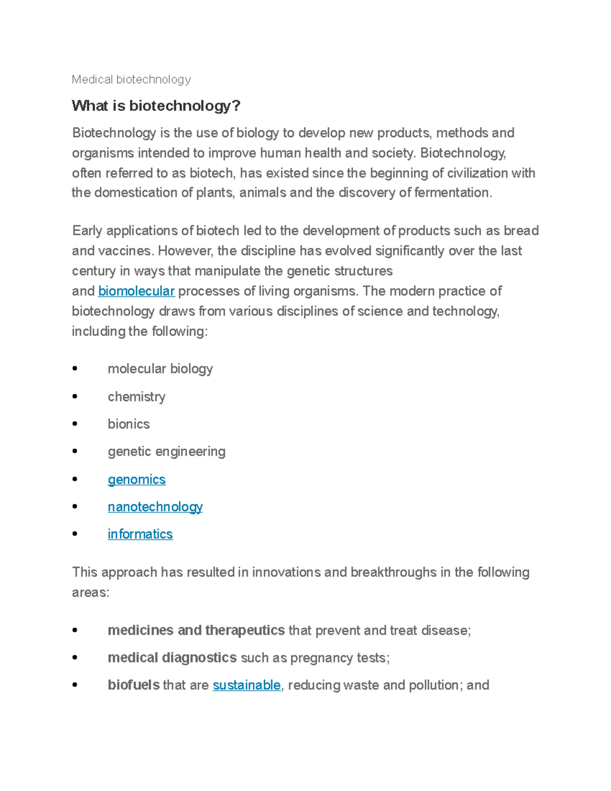 Intro to Medical Biotechnology: Advances and Ethical Considerations ...