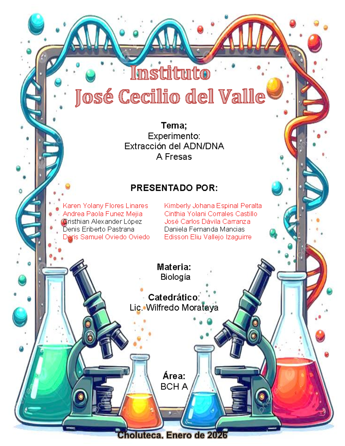 Informe - Experimento de Extracción de ADN de Fresas en Biología - Studocu