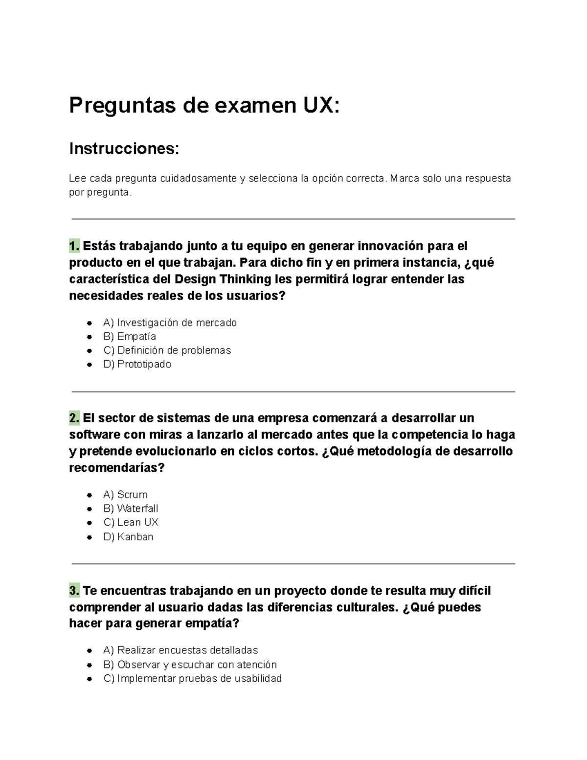 Examen Final de UX 2023: Preguntas y Respuestas Clave - Studocu