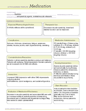 Metformin- ATI Medication - ACTIVE LEARNING TEMPLATES Medication ...
