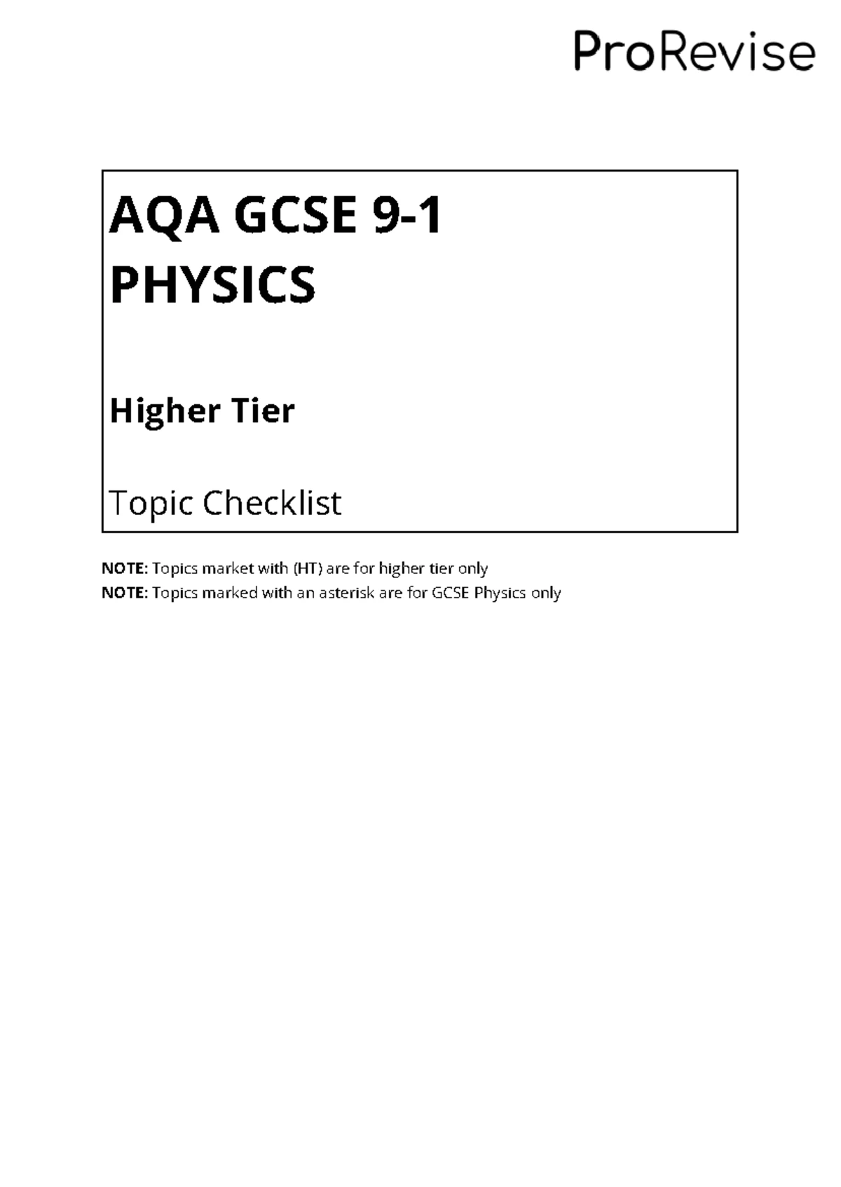 AQA GCSE PHYSICS Higher Tier Paper 2 Exam - June 2024 - Studocu