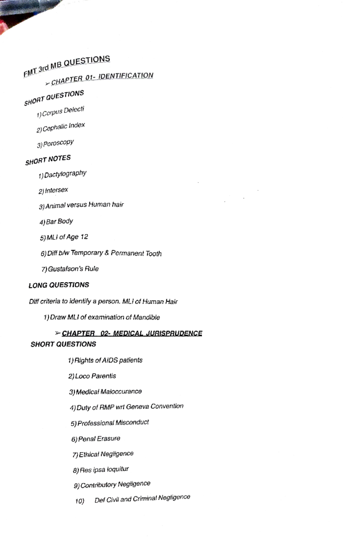 EMT Important Questions - Comprehensive Review for Chapter 1 to 10 - Studocu