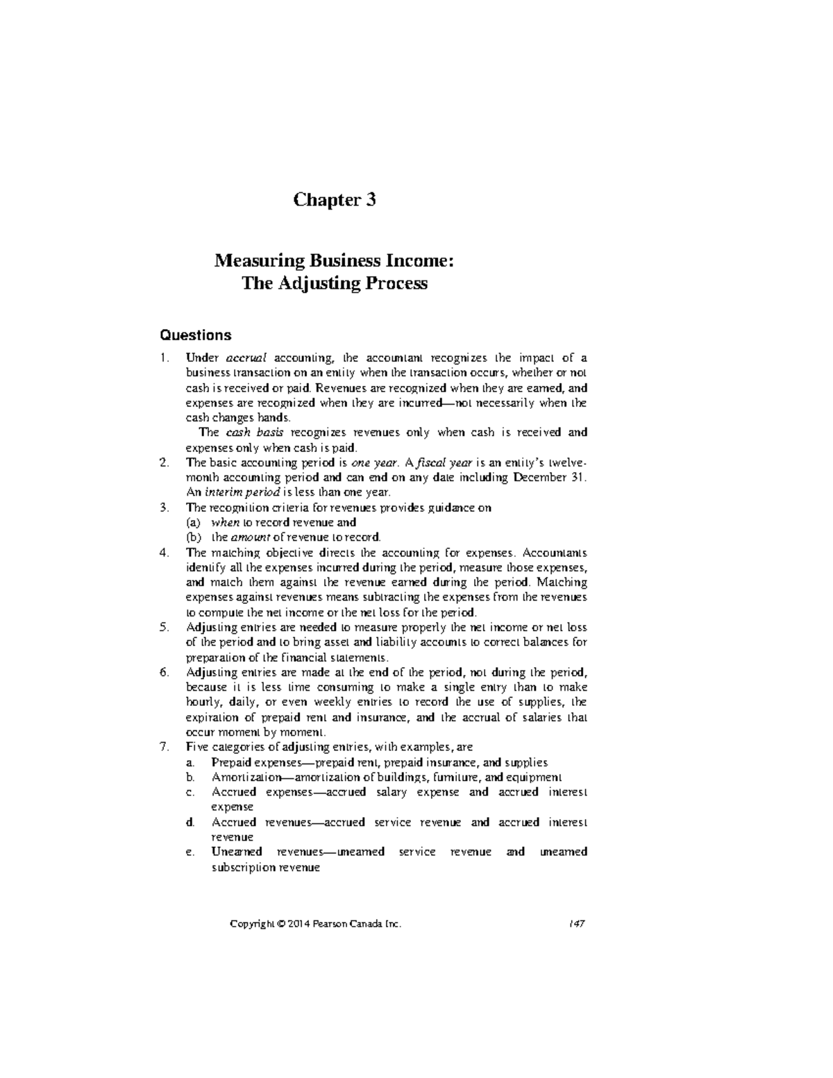 Chapter 3 - Accounting 1: Measuring Business Income Adjustments - Studocu
