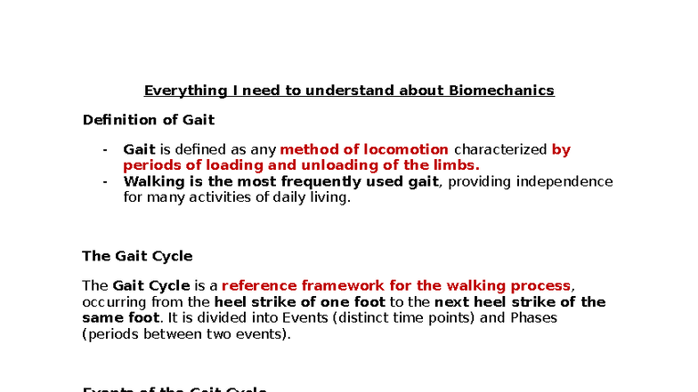 Everything I need to understand about Biomechanics - Walking is the ...