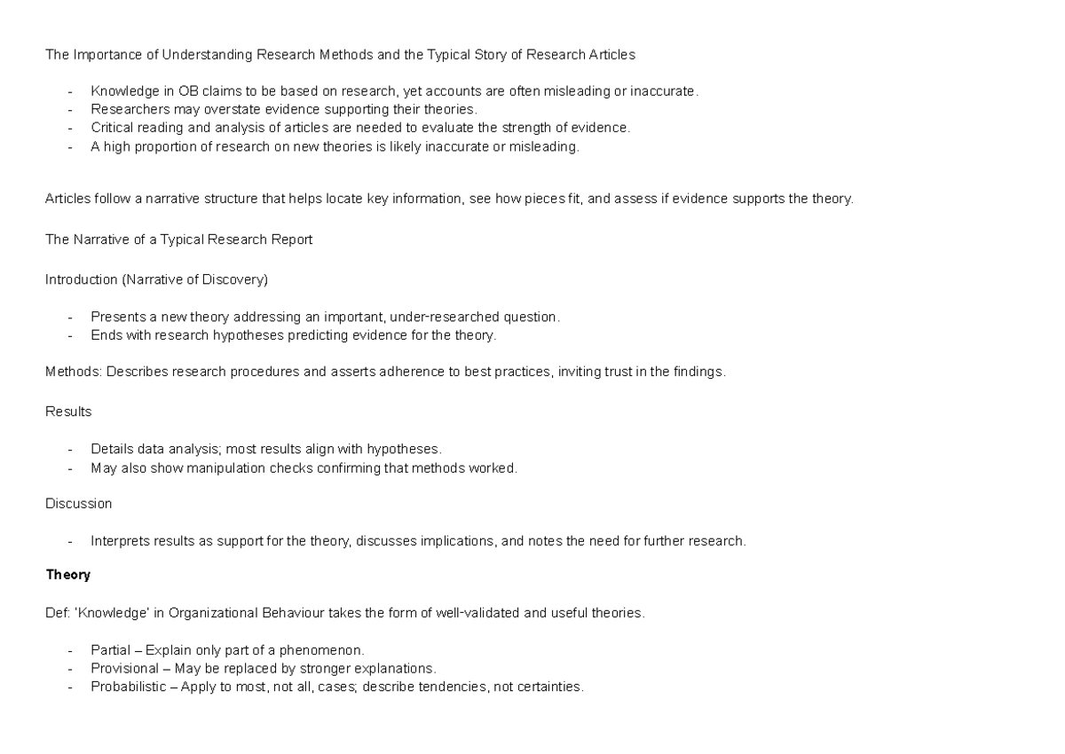 Chapter 3 - Understanding Research Methods in Organizational Behavior ...