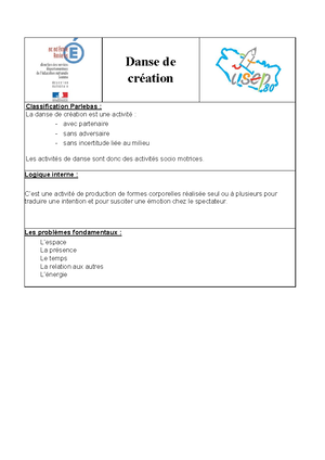 Les 5 composantes de la danse - Les 5 composantes de la danse LE TEMPS ...