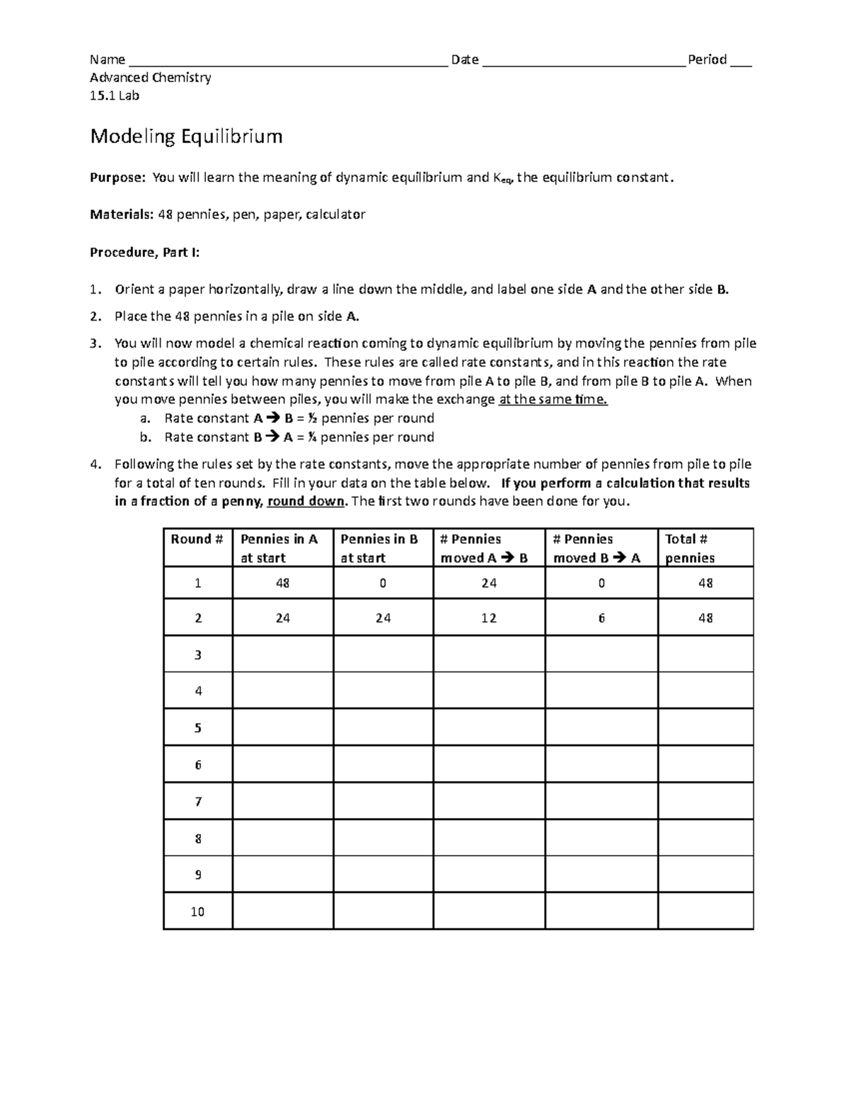 15.1 Lab (Modeling equilibrium) - Name ...