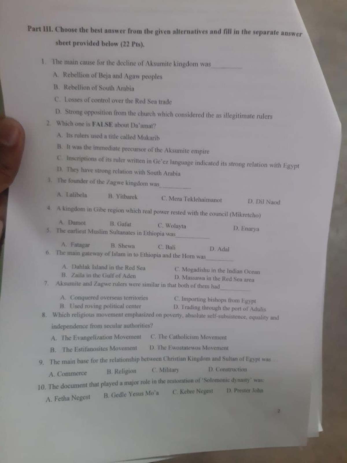 History Final Exam Study Guide - Studocu