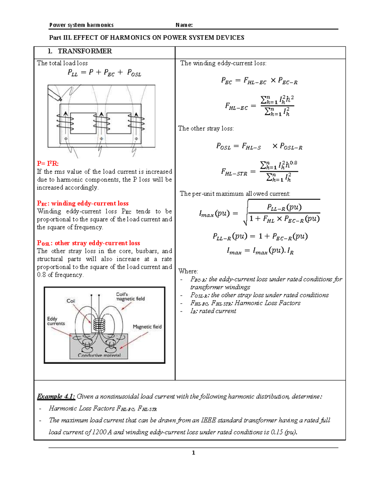 Effect of Harmonics on Power System Devices (EE 301) - Studocu