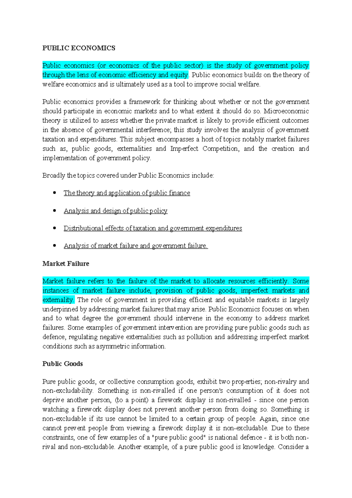 Public Economics: Understanding Government Role in Market Efficiency ...