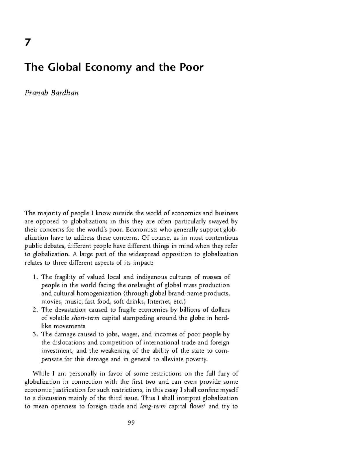 Understanding Poverty: The Global Economy and Its Impact on the Poor ...