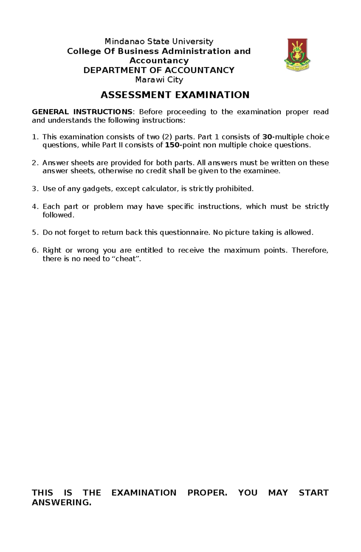 Activity-No - to help students pass on their course - ASSESSMENT ...
