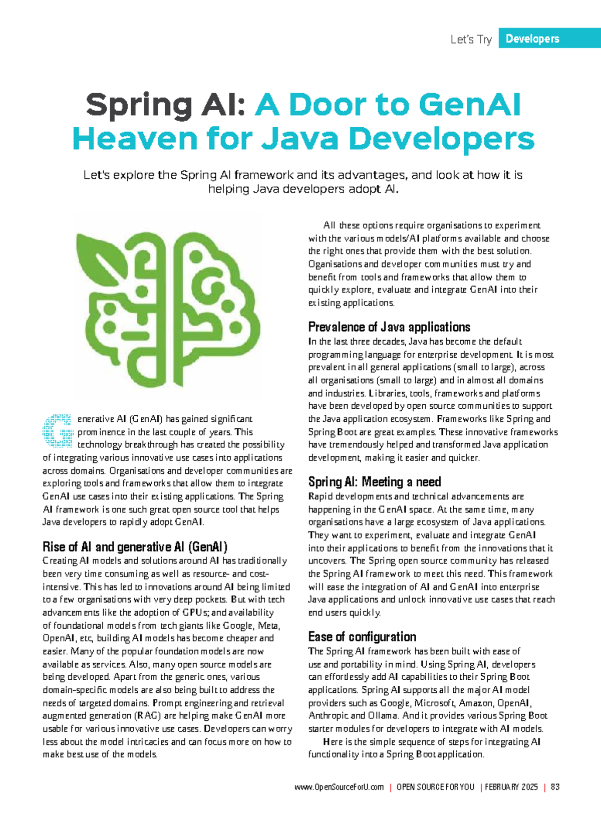 Spring AI Framework: Empowering Java Devs with GenAI Integration - Studocu