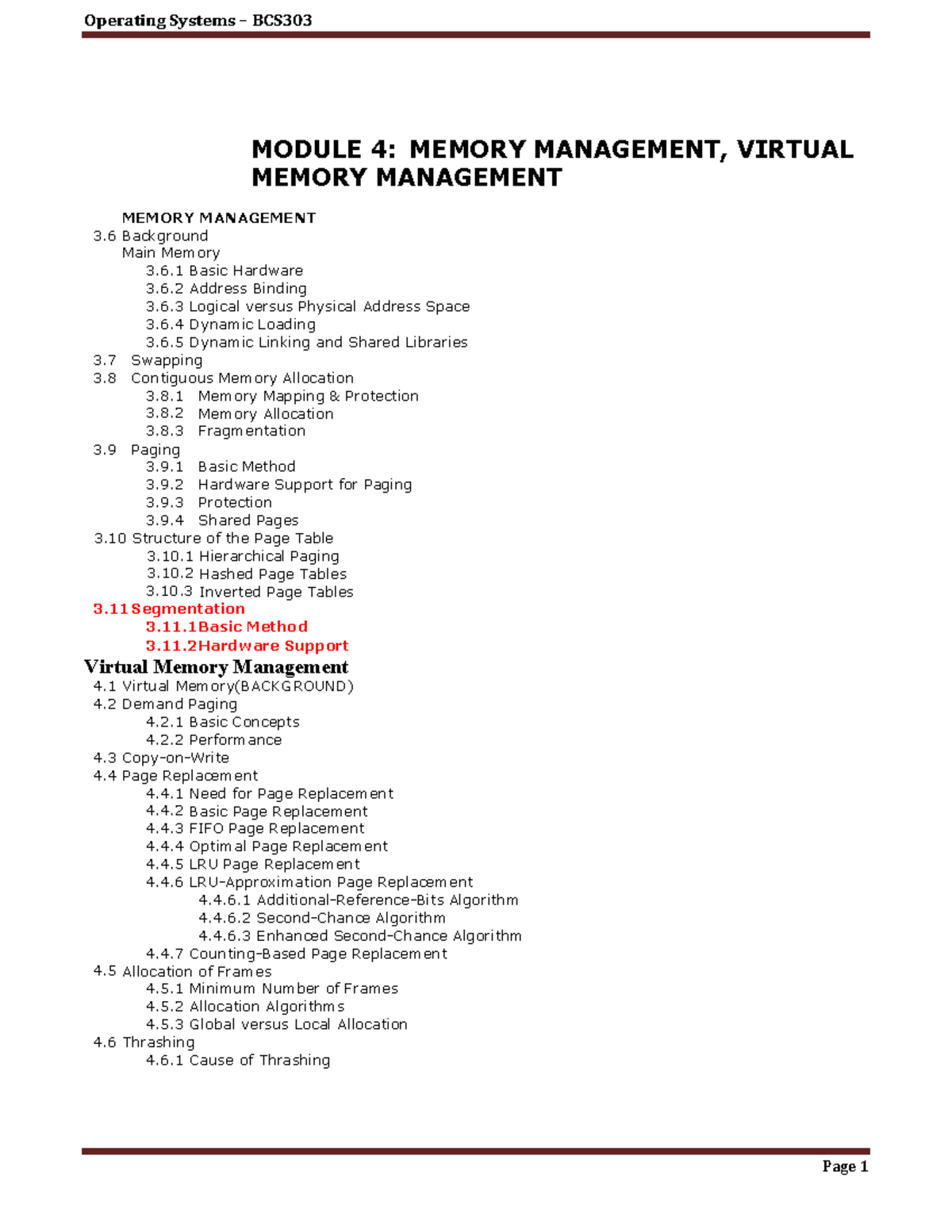 Edit - NOTES OF OS - MODULE 4: MEMORY MANAGEMENT, VIRTUAL MEMORY ...