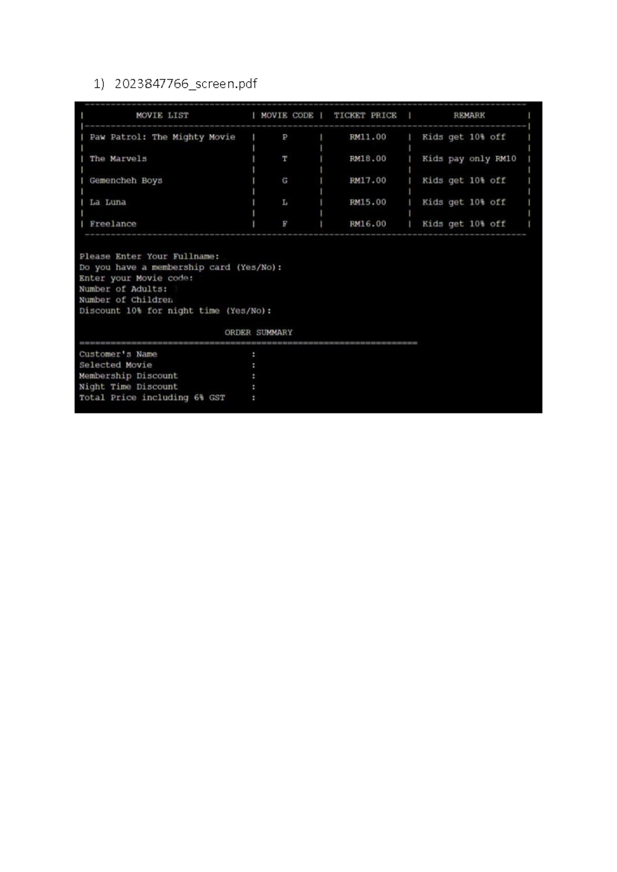 Individual Assignment CSC126 - 1) 2023847766_screen No No No No Yes Yes Yes Yes Yes No Yes No ...