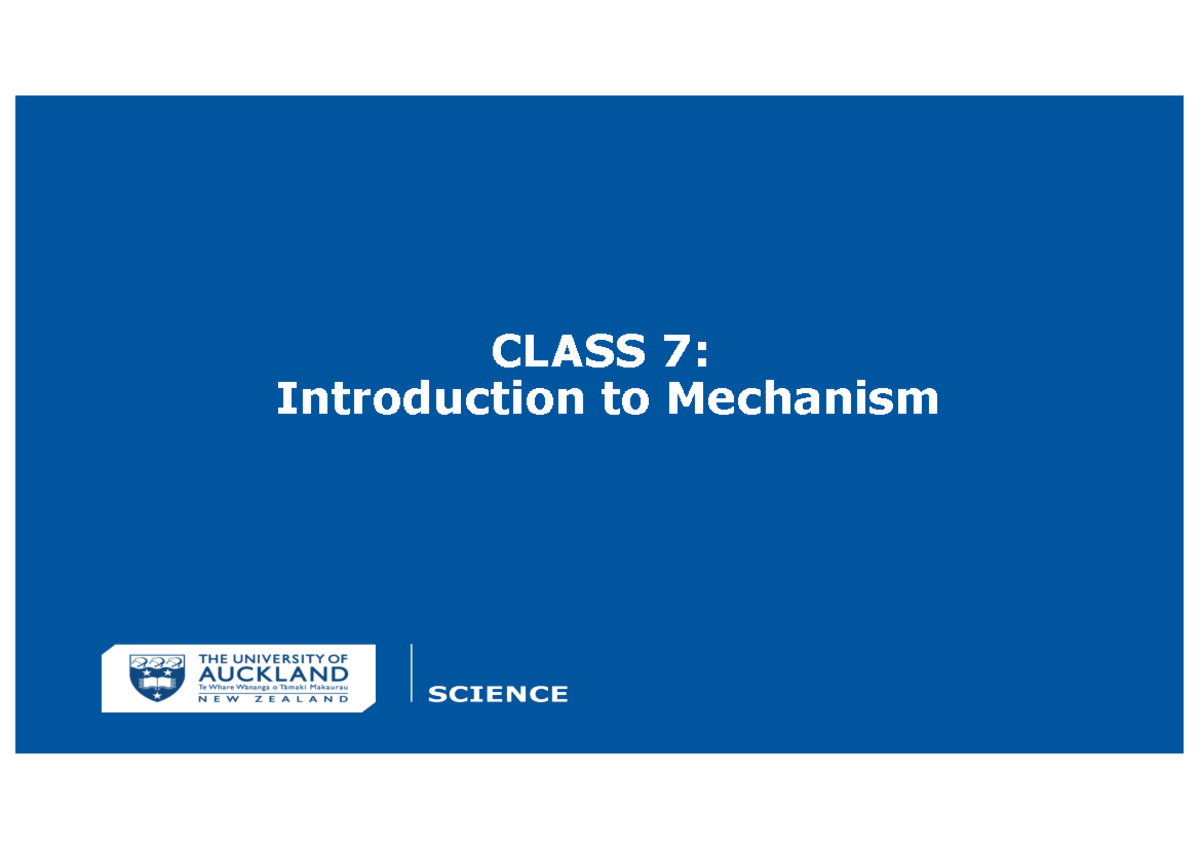 Class 7: Introduction to Mechanism - Practice Questions - Studocu