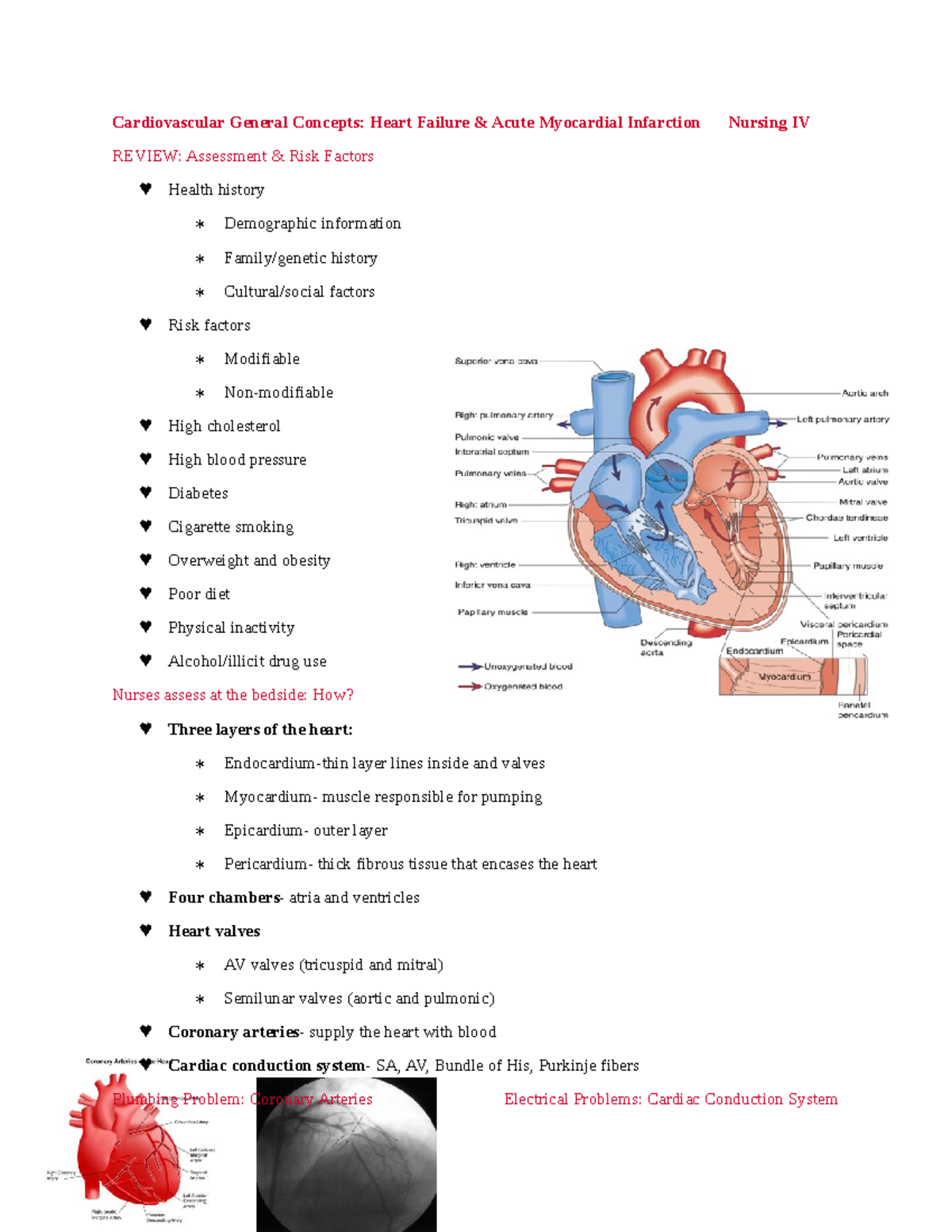 Cardiovascular Nursing IV Review: Heart Failure & Myocardial Infarction ...