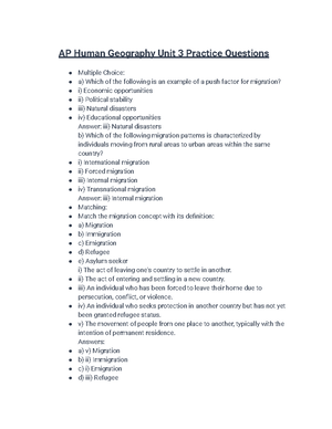 Unit 3 Review Packet- AP Human Geography - Unit 3 Review Packet- AP ...