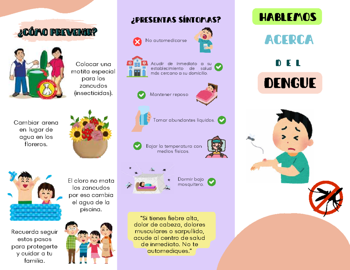Triptico Dengue - AAcceerrccaa Hablemos ddeell DENGUE ¿Cómo prevenir ...