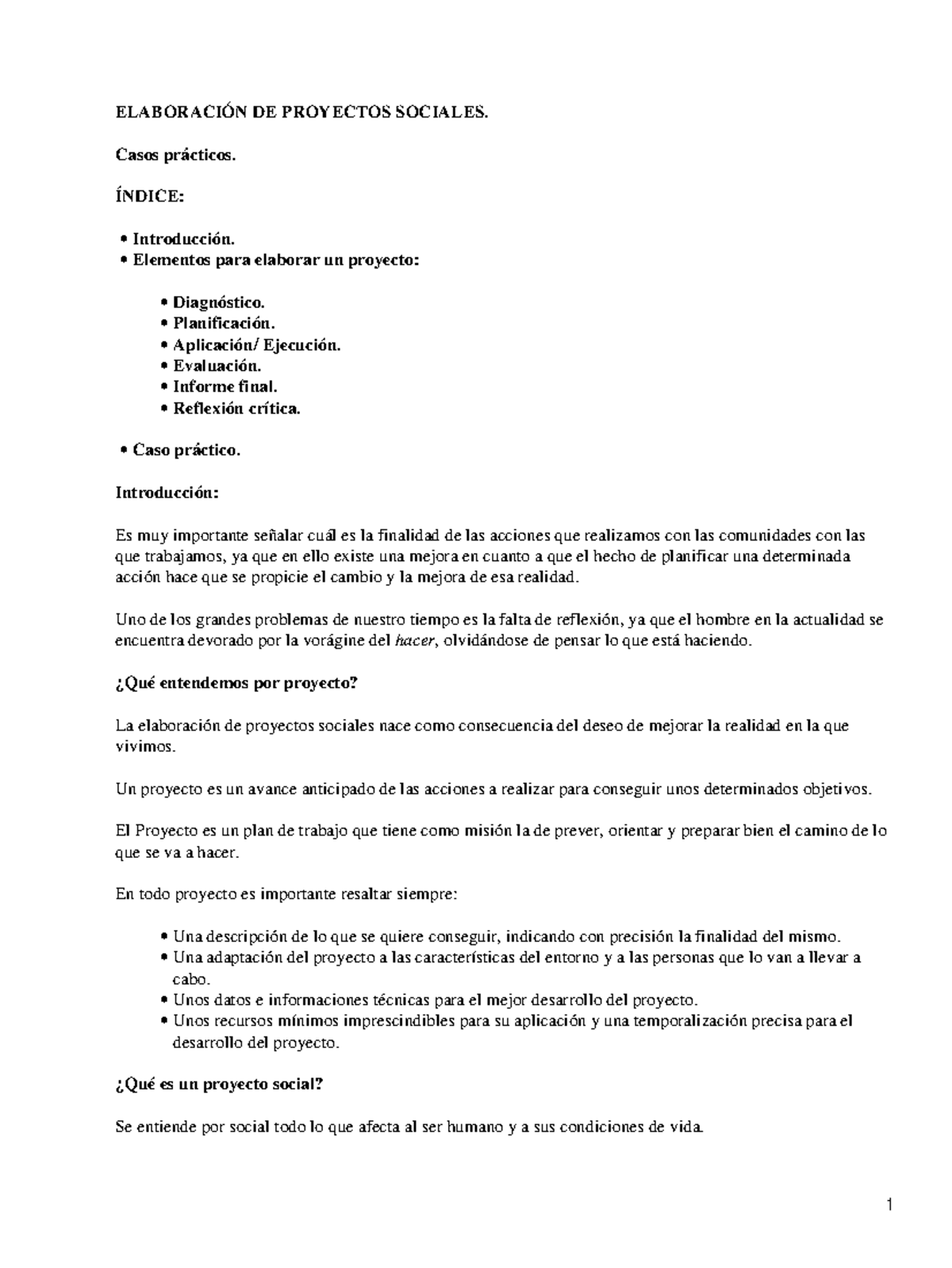 Como elaborar un proyecto sociales - ELABORACIÓN DE PROYECTOS SOCIALES ...