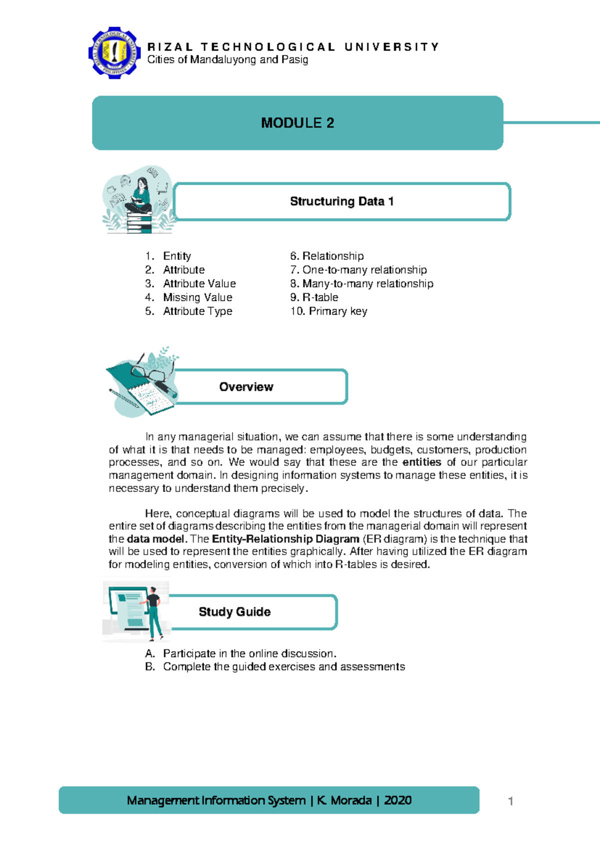MIS Module 2 Unit 1 - Data Structuring and Entity Relationships Guide ...