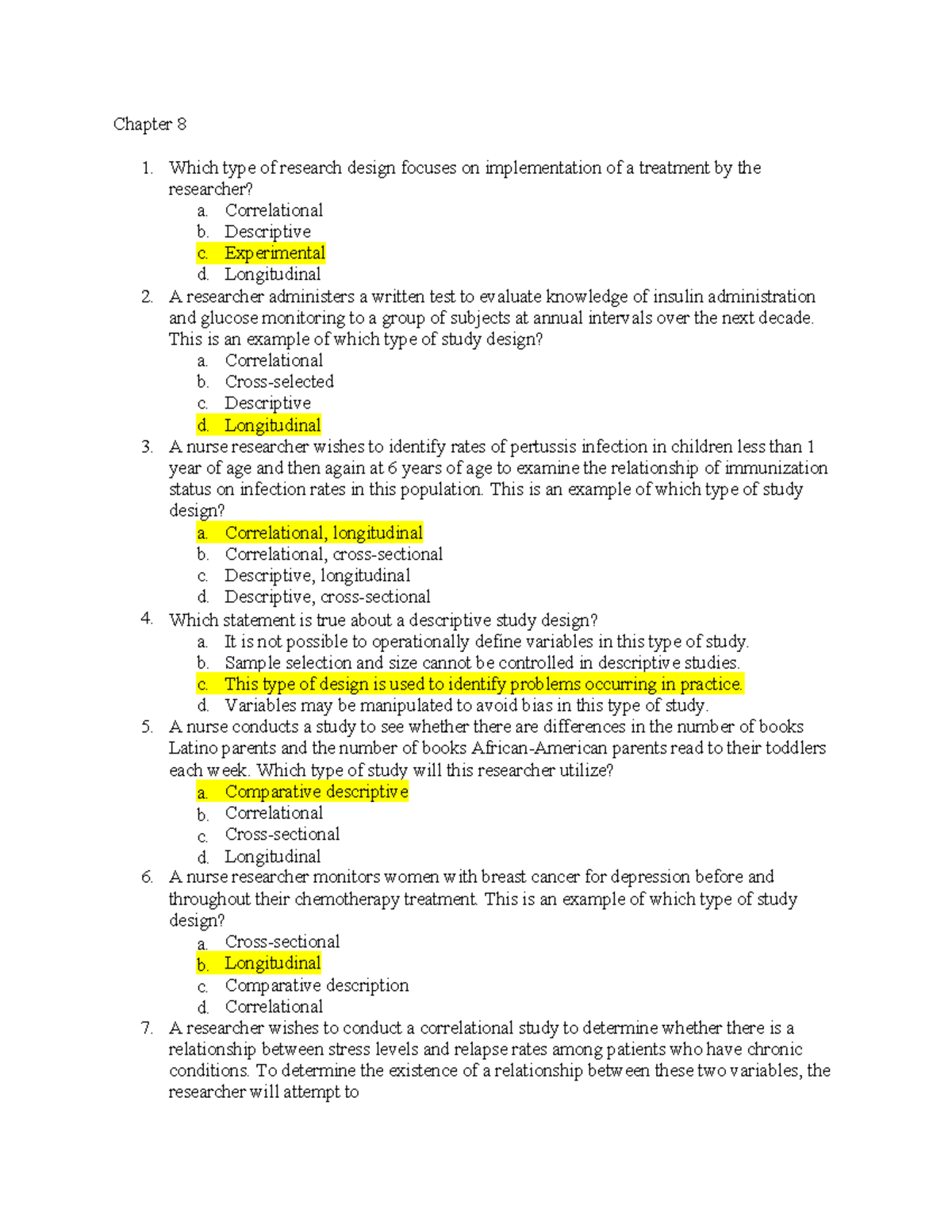 Research Questions: Study Designs and Sampling Techniques in Nursing Research - Studocu