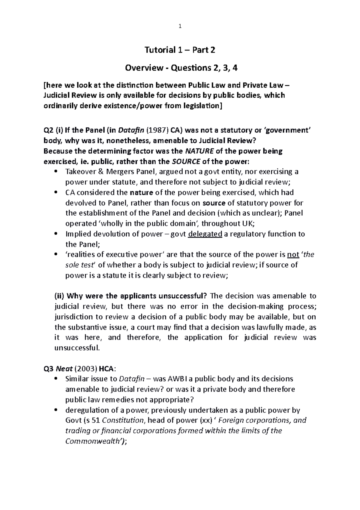 LLH 206 tutorial answers - LLH206 - QUT - Studocu