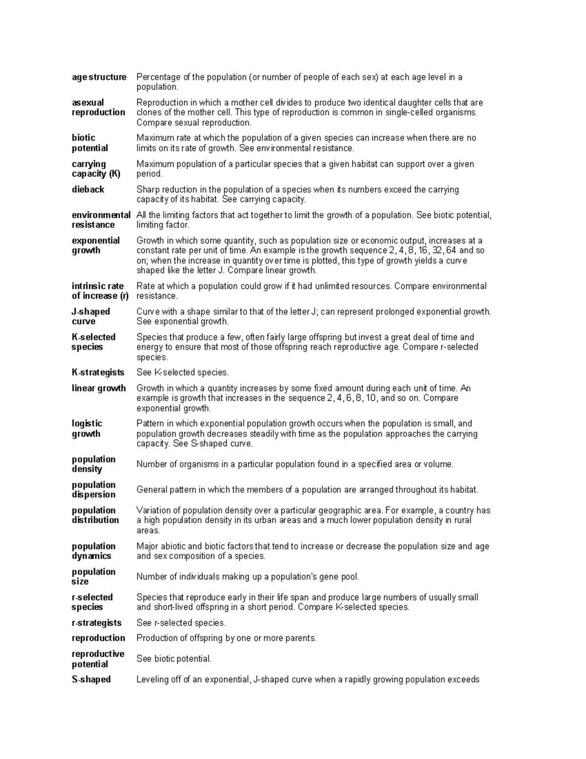 Population Terms: Key Concepts in Demography and Ecology - Studocu