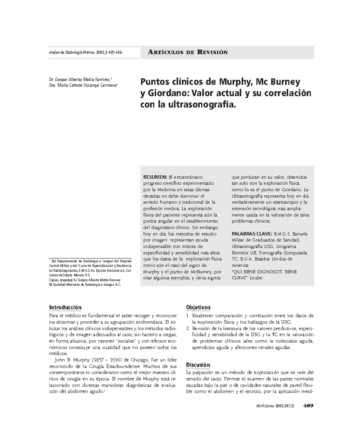 Anrx0022-04 - signo de Giordano - Abril-Junio 2002;01(2) 409 Puntos ...