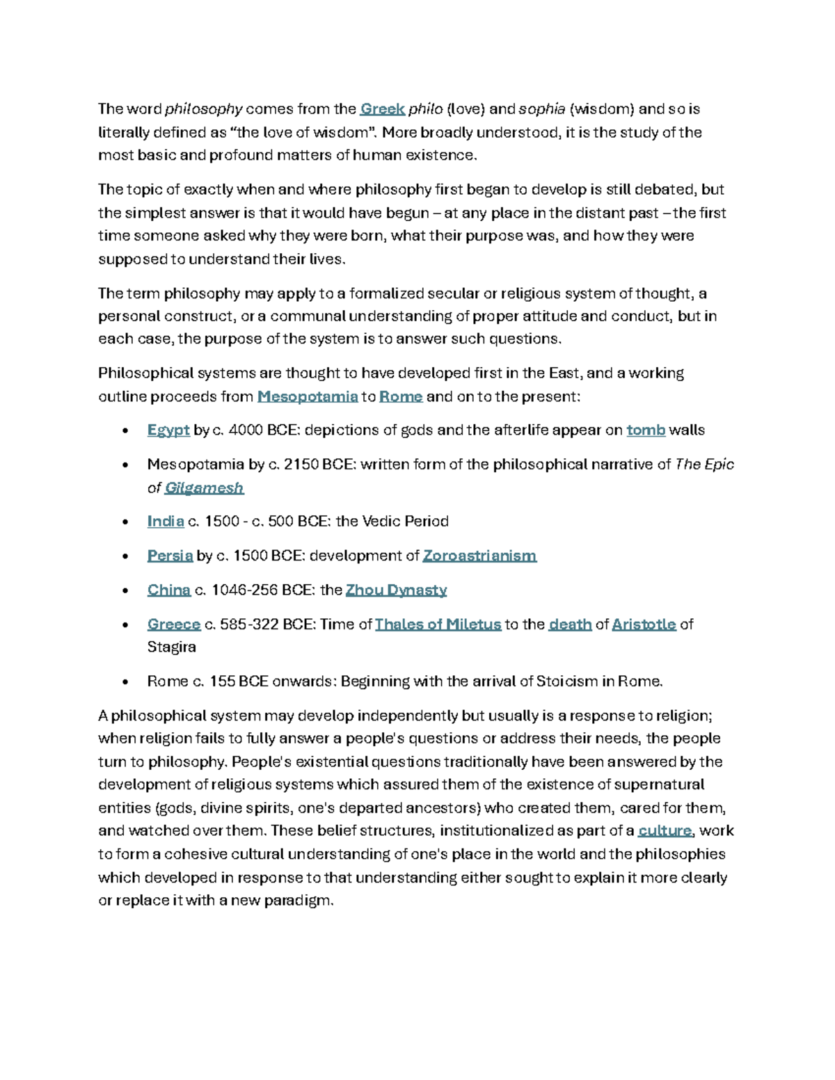 Philosophy 1: Origins and Development of Philosophical Thought - Studocu