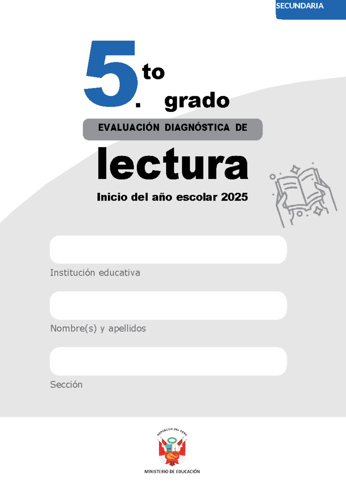 5° Grado Comunicación: Evaluación Diagnóstica de Lectura 2025 - Studocu