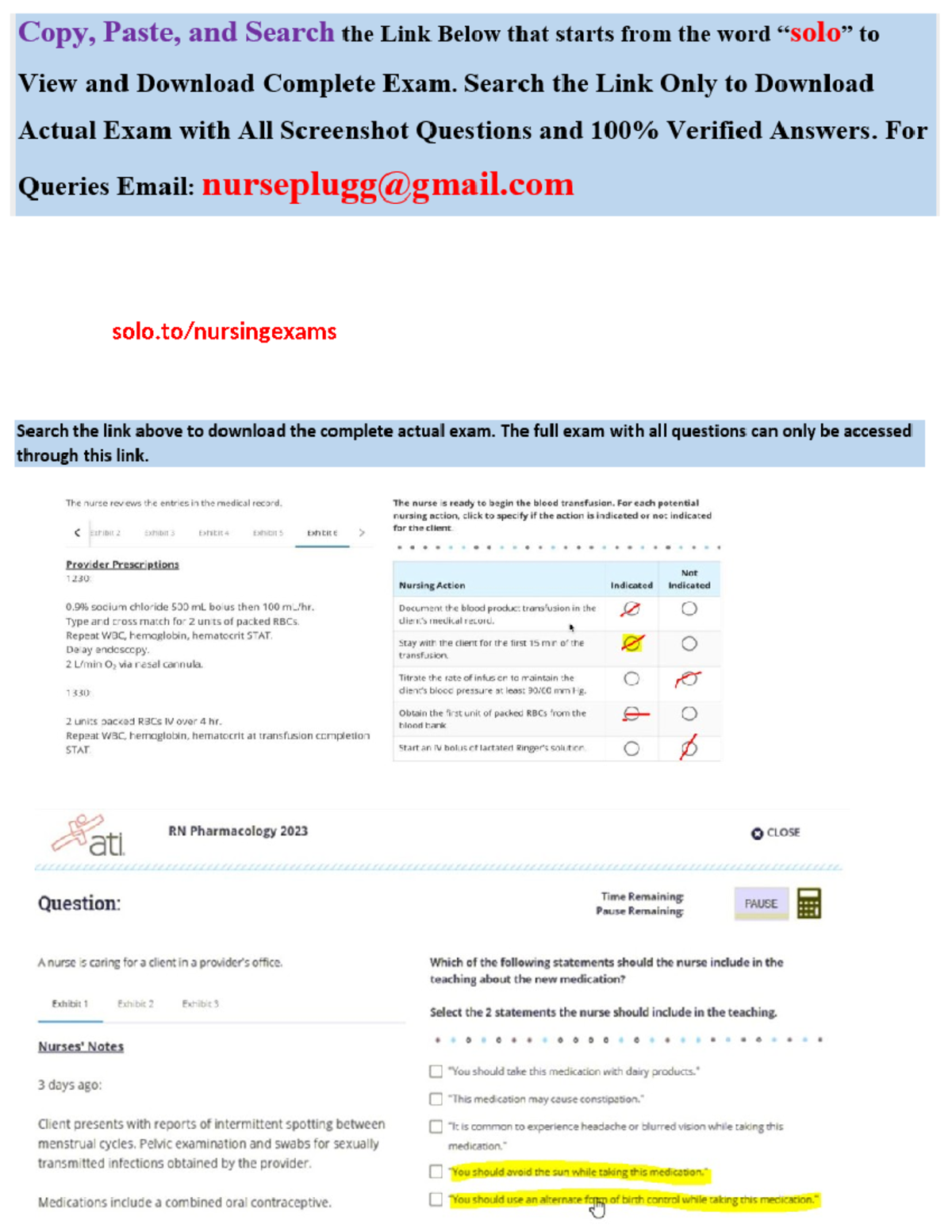 Pass ATI RN Pharmacology 2023-2026 Proctored Exam NGN 70 Qs & Answers ...