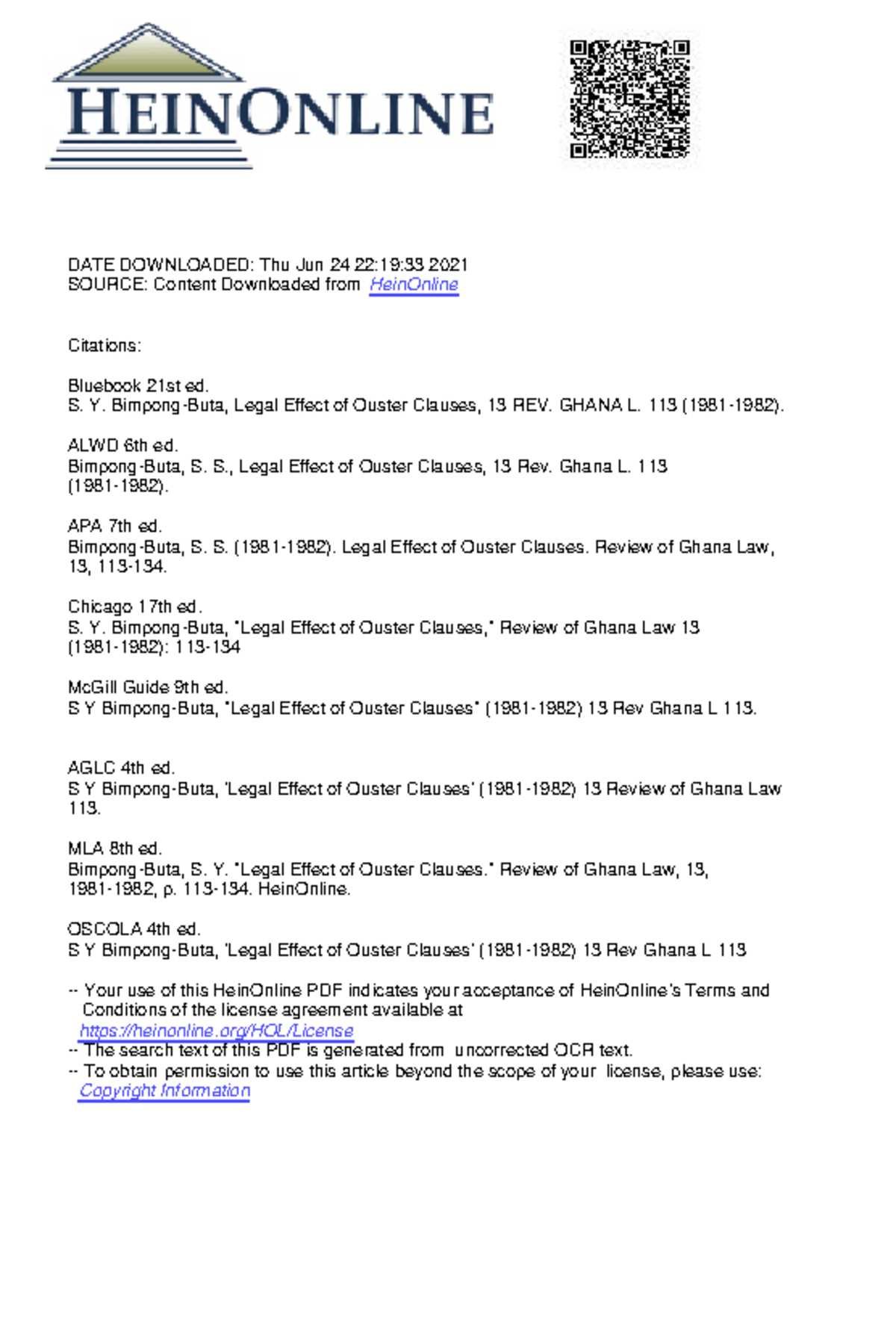 Legal Effect of Ouster Clauses: Analyzing Jurisdiction Limits (S.Y ...