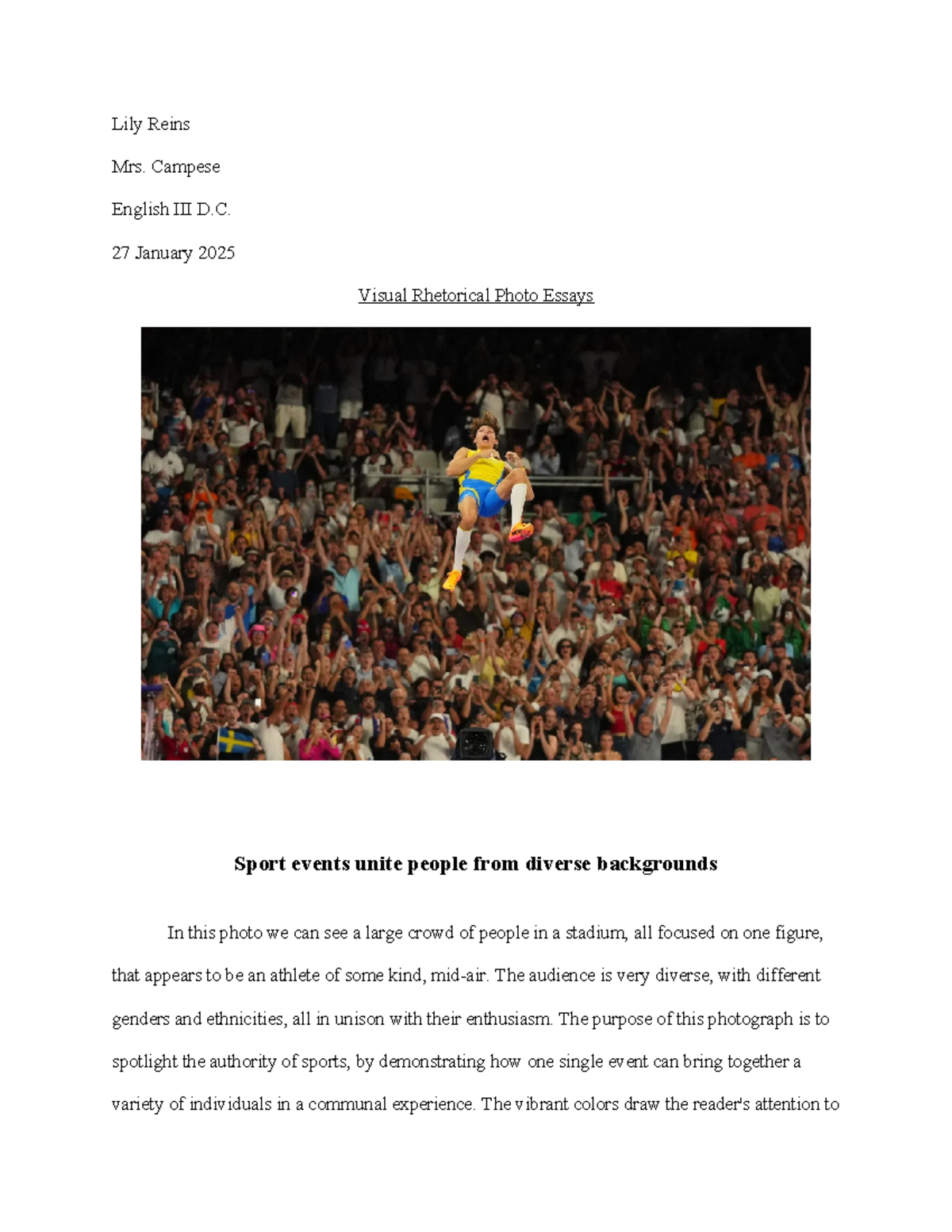 Lily Reins Visual Rhetorical Photo Essay - Lily Reins Mrs. Campese ...
