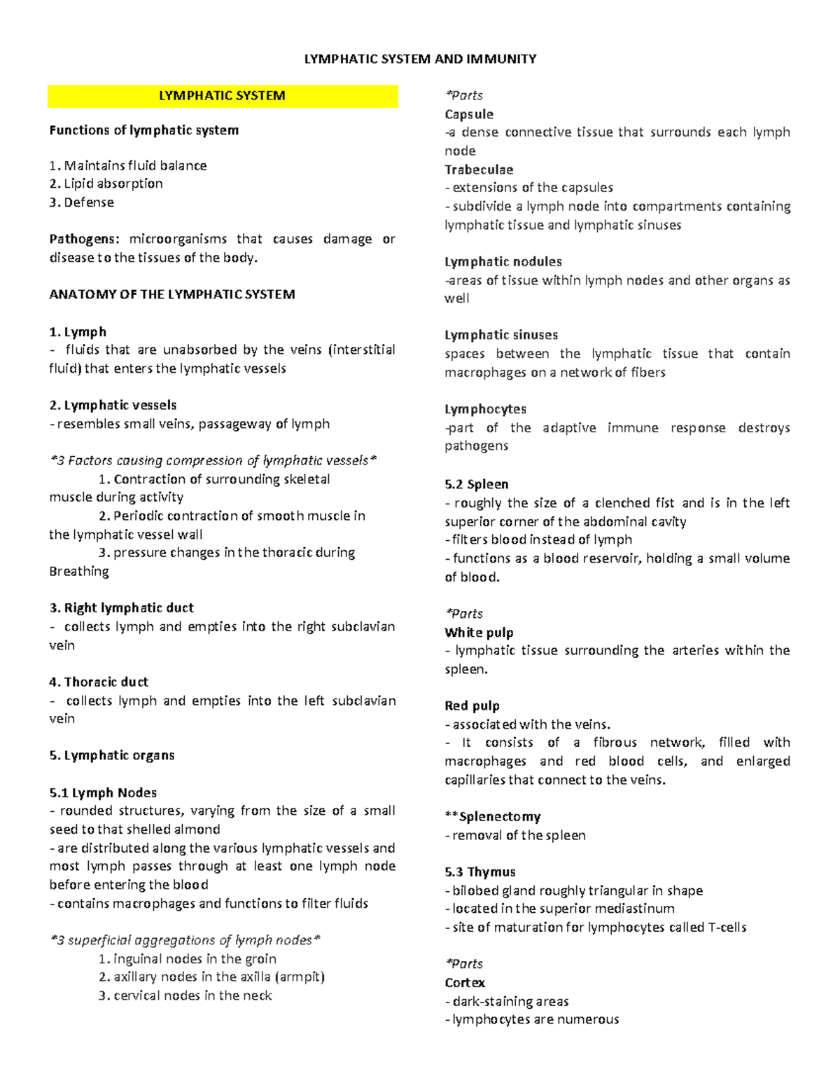 Lymphatics & Immunity - From Seely's Anatomy and Physiology - LYMPHATIC ...