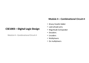 Digital design (2017 ) - Final exam answers - Digital Logic Design ...