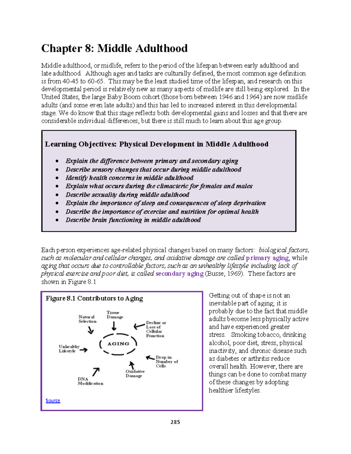 Chapter 8: Middle Adulthood - Lifespan Development Insights (PSY 101 ...